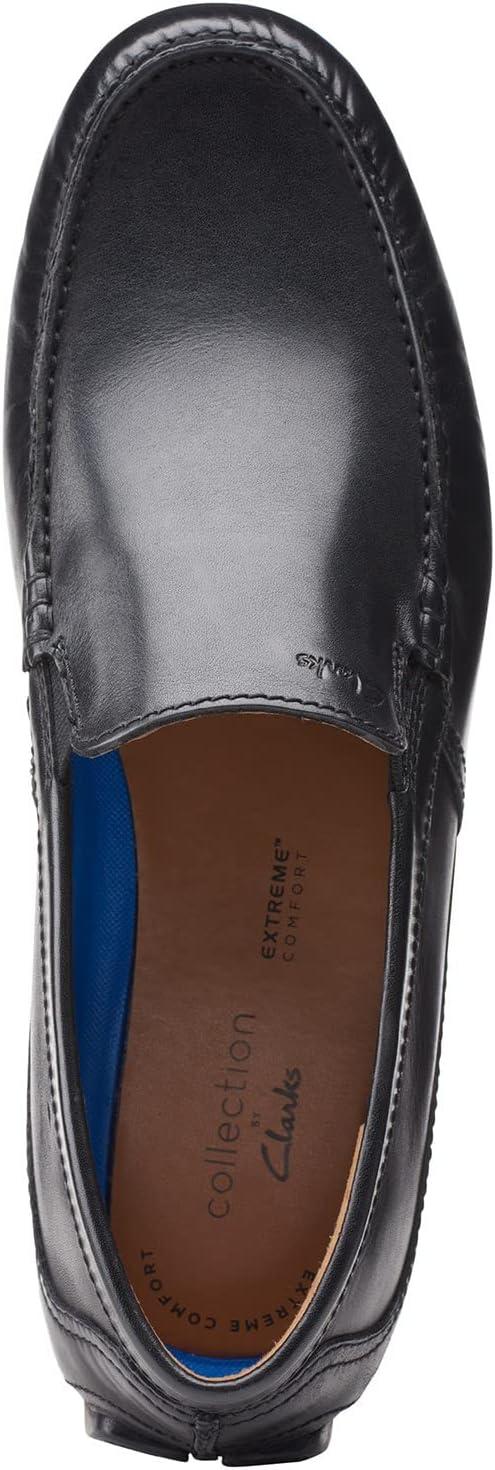 Clarks Mens Markman PlainDriving Style Loafer(Black Leather) - Clarks