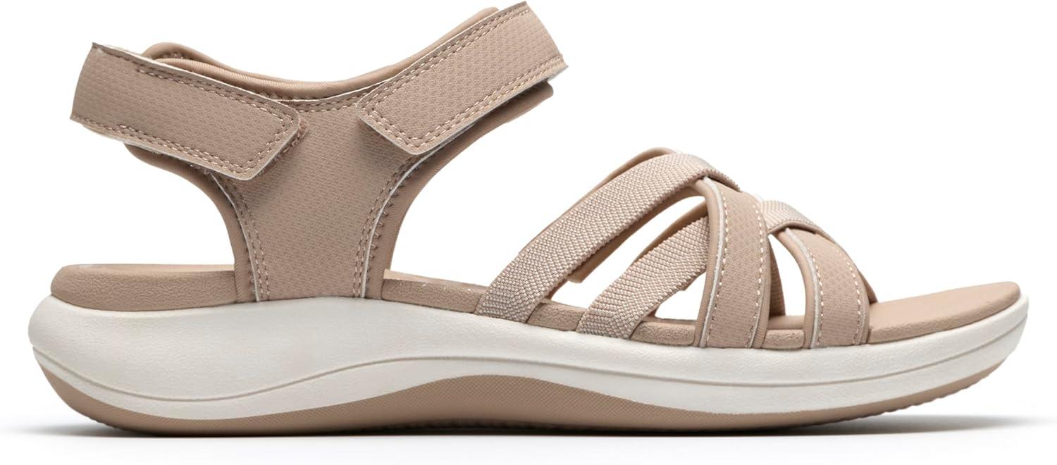 Clarks womens Mira Shore(Sand Synthetic) - Clarks