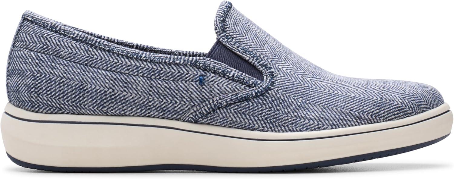 Clarks Womens Breezesky Zoe(Navy Canvas) - Clarks
